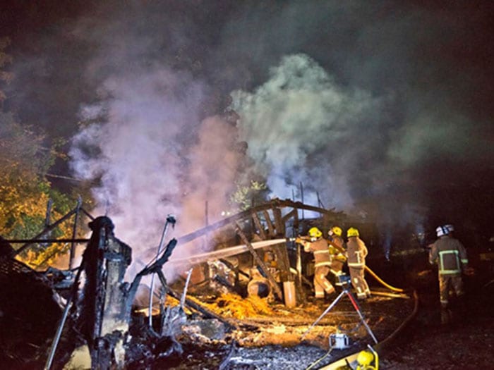 Fire Damaged Agricultural Barn, Royal Oak Farm, Burstow | Dorton Group
